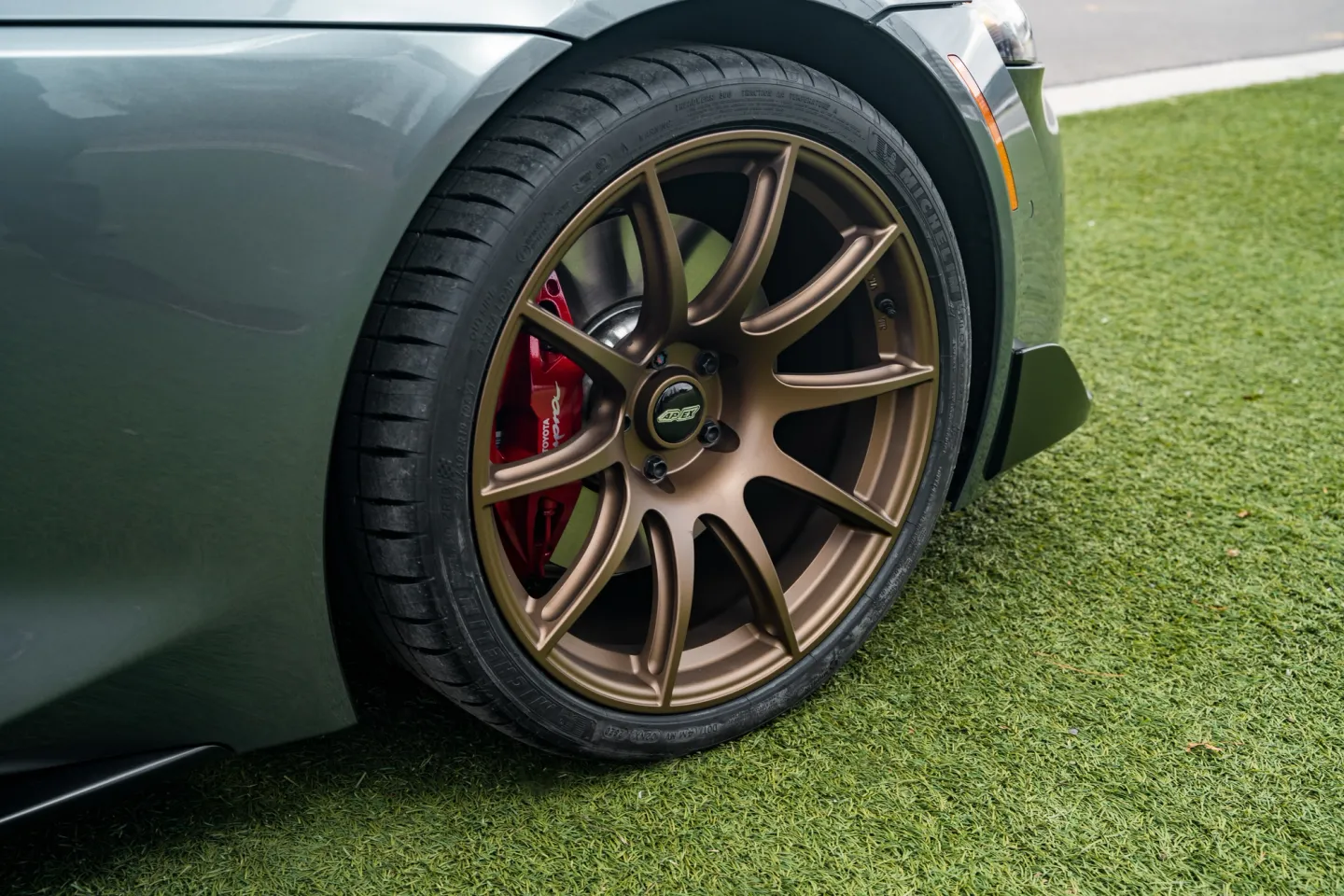 Toyota GR Supra with 19" SM-10 Wheels in Satin Bronze