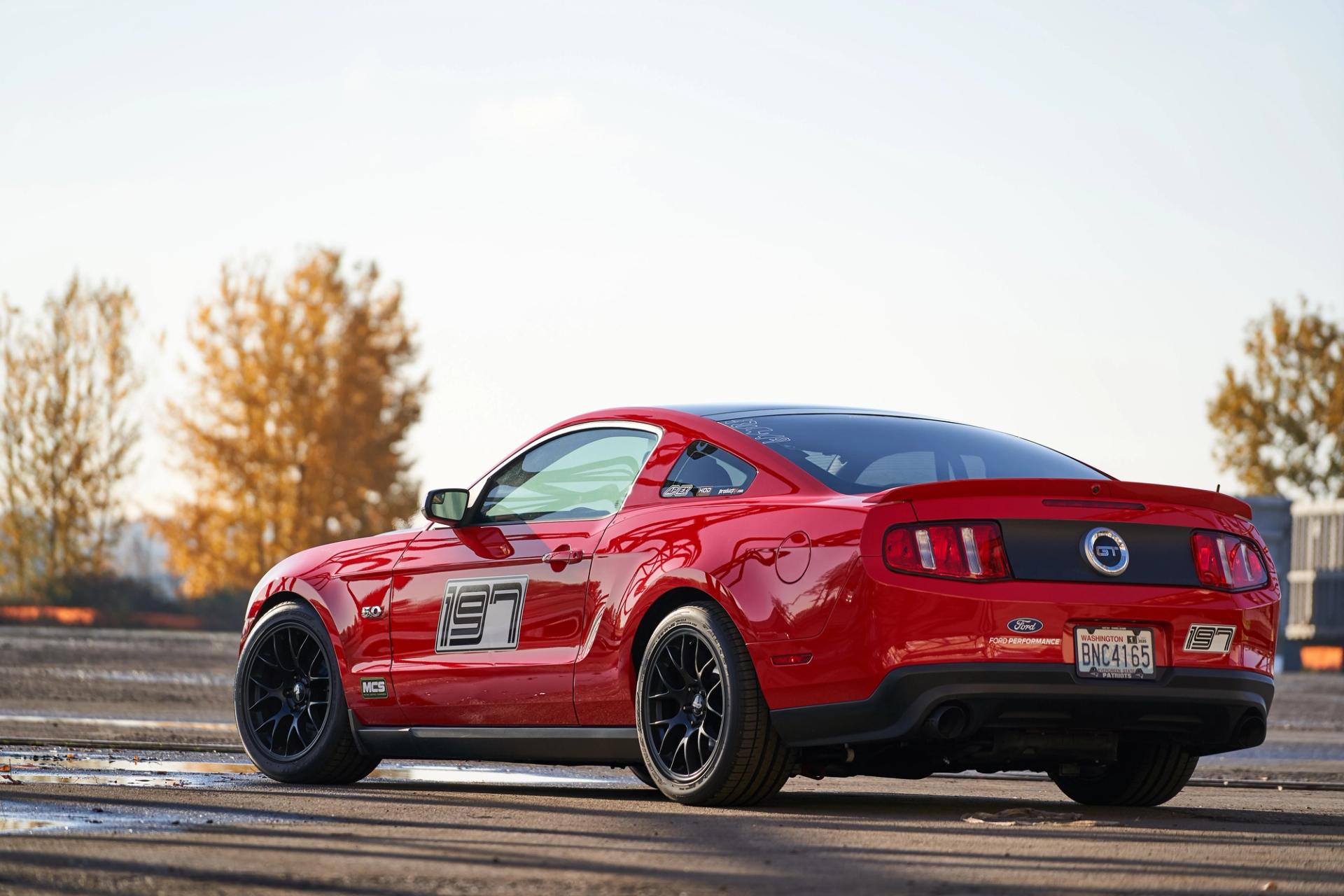 Ford S197 Mustang GT with 18" EC-7 in Satin Black on Ford S197 - Apex Album