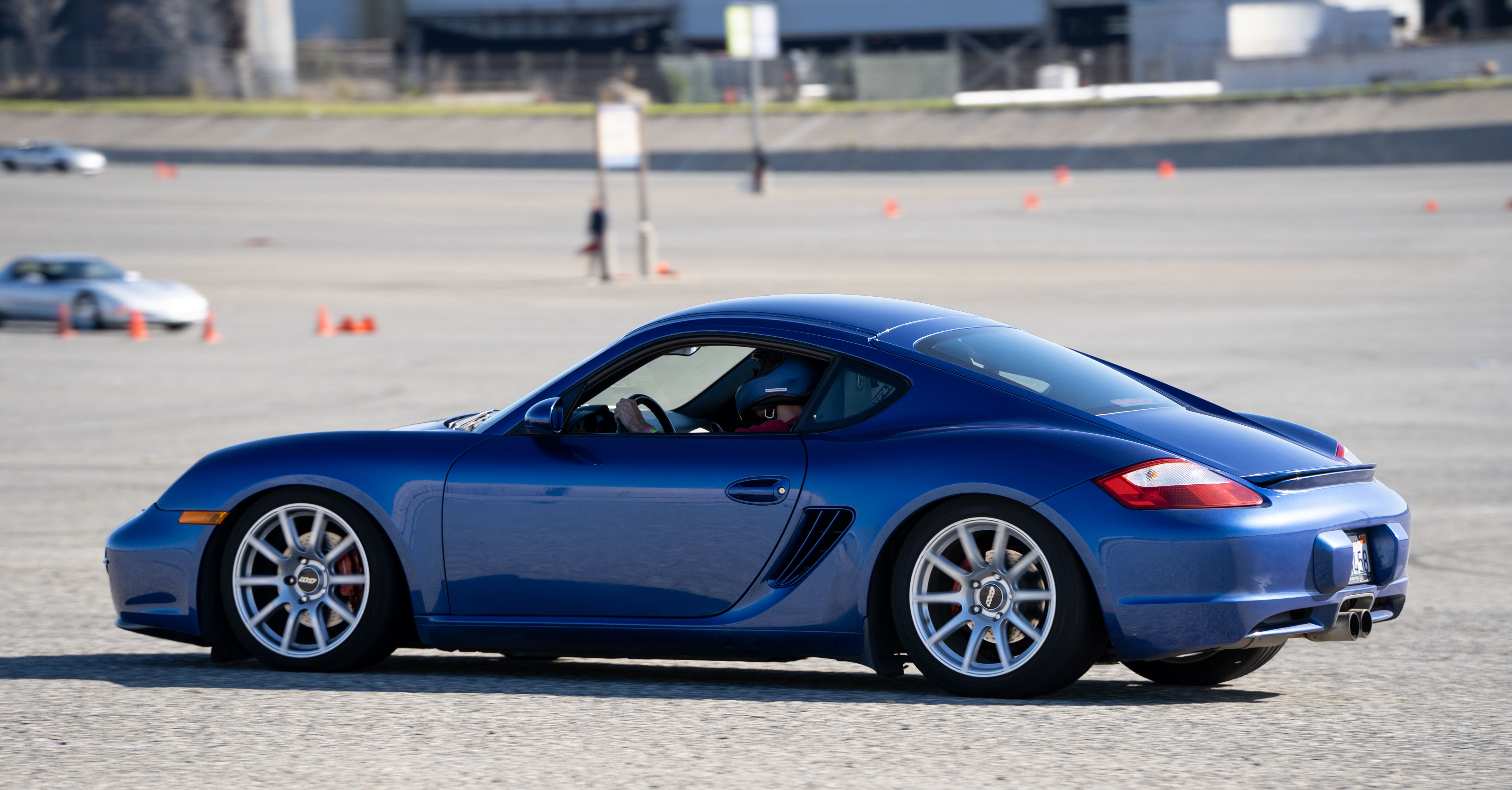 Porsche 987 Cayman S with 18" SM-10 Wheels in Race Silver
