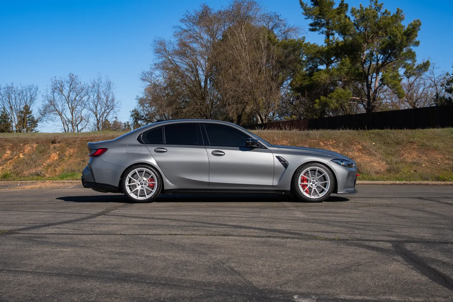 BMW G80 M3 with 19" VS-5 Wheels in Race Silver