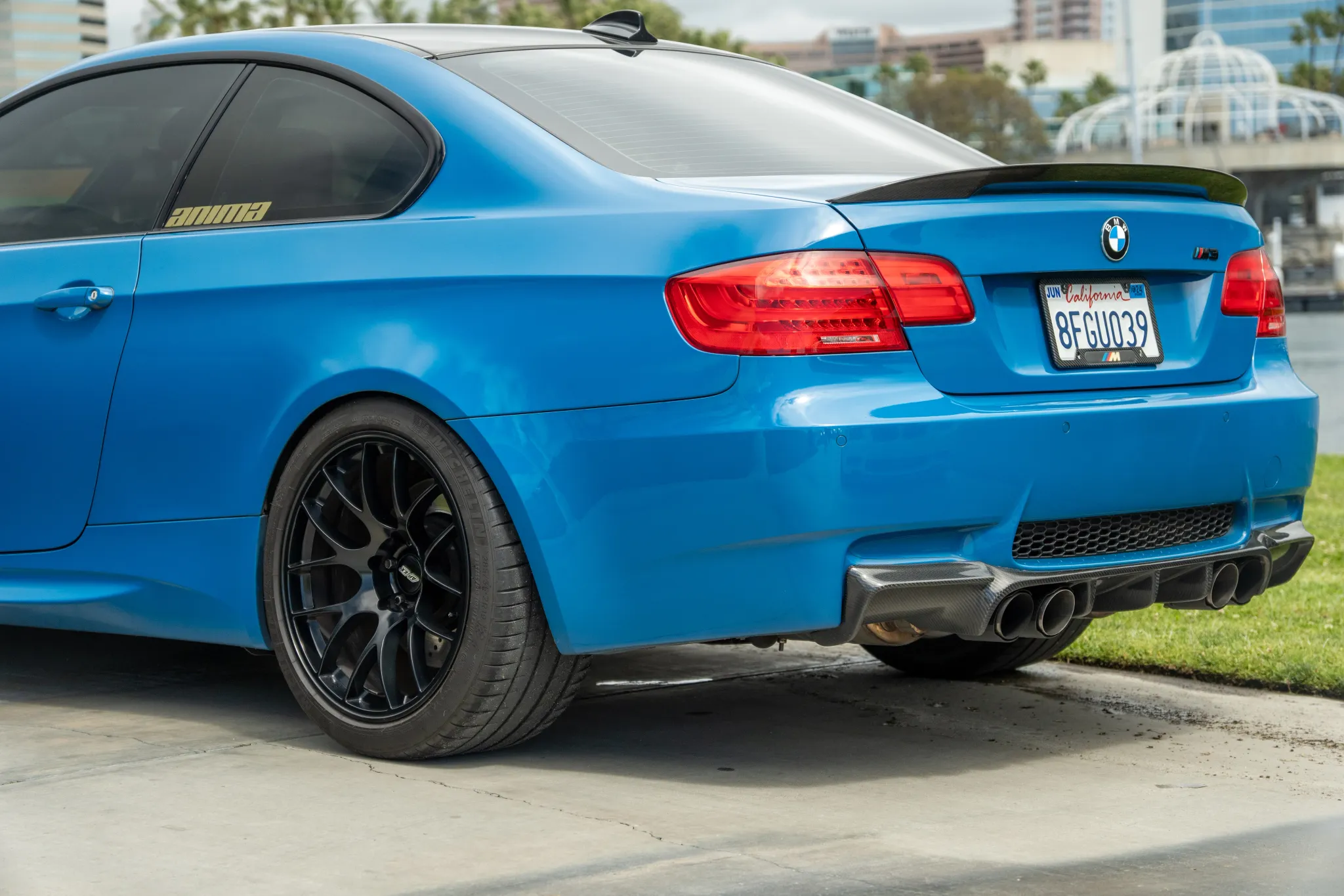 BMW E92 Coupe M3 with 19" EC-7 Wheels in Satin Black