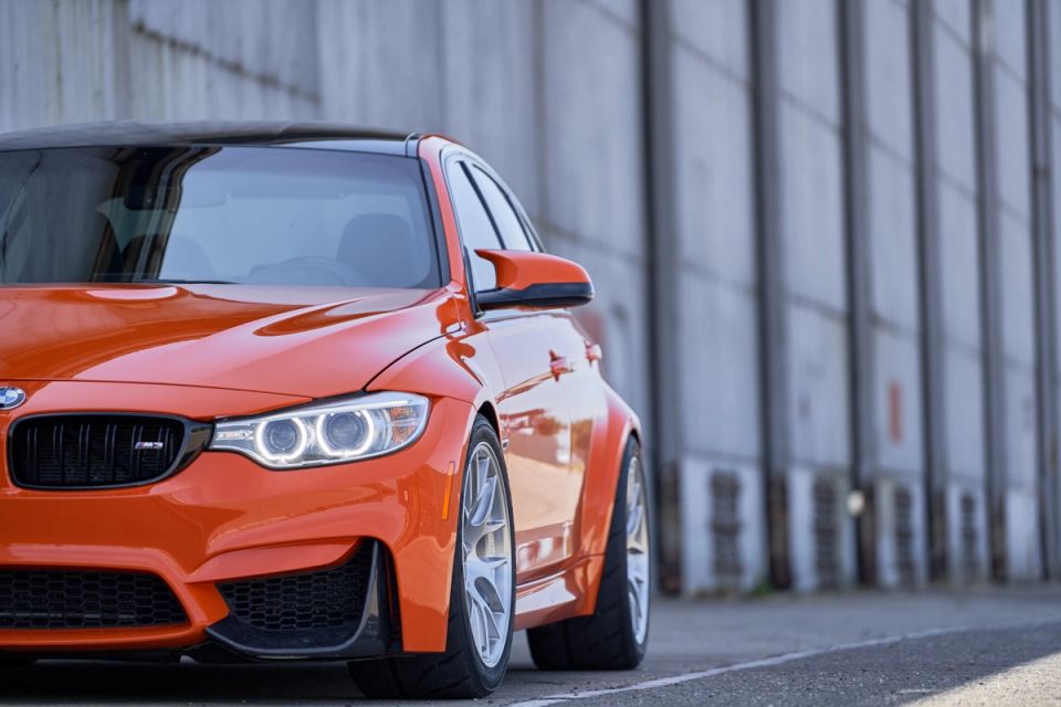 Fire Orange BMW F80 M3 With EC-7R Forged Wheels