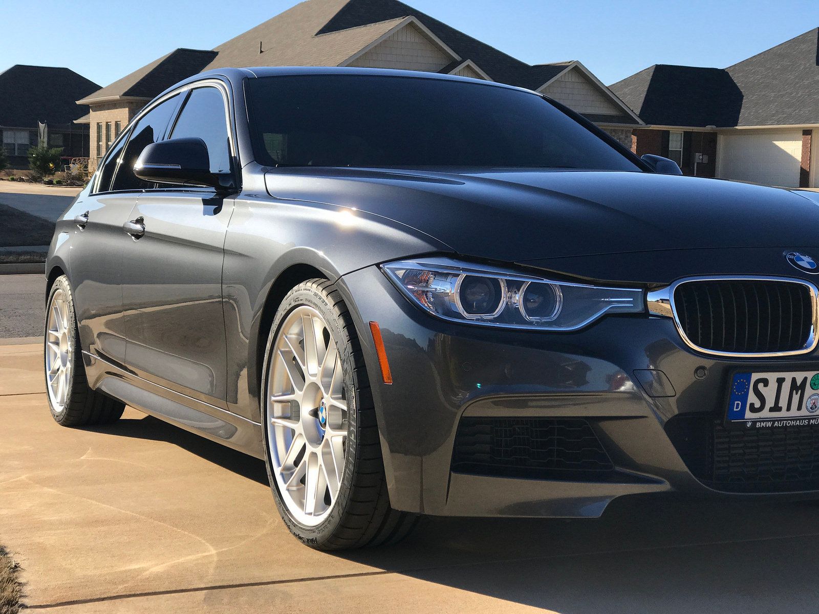 BMW F30 Sedan 3 Series with 19" ARC-8 Wheels in Hyper Silver
