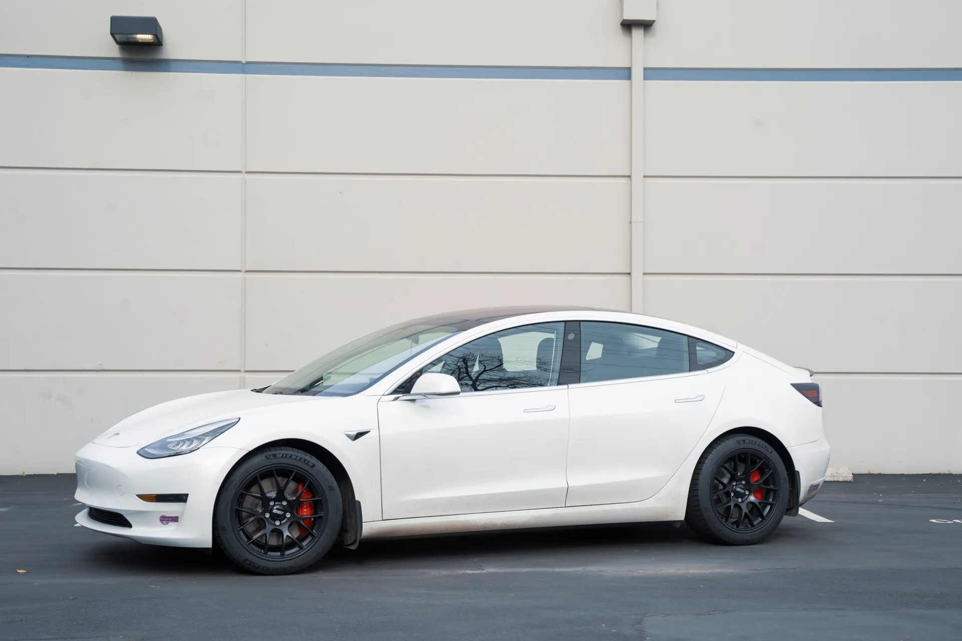 Tesla Model 3 with 18" EC-7 Wheels in Satin Black