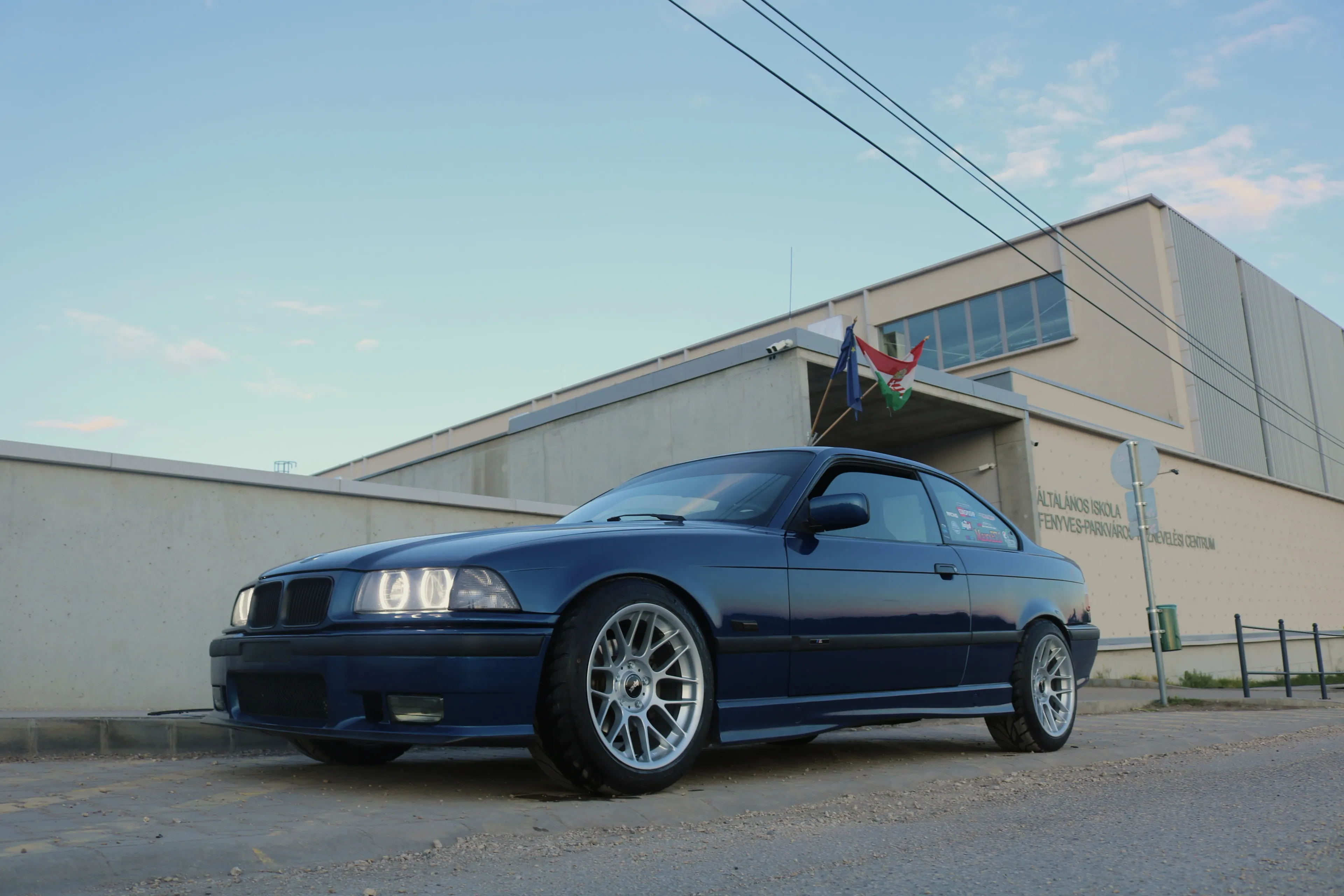 BMW E36 3 Series with 17" ARC-8 Wheels in Race Silver