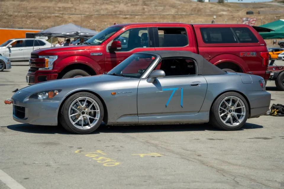 Honda S2000 with 17" VS-5RS Wheels in Brushed Clear