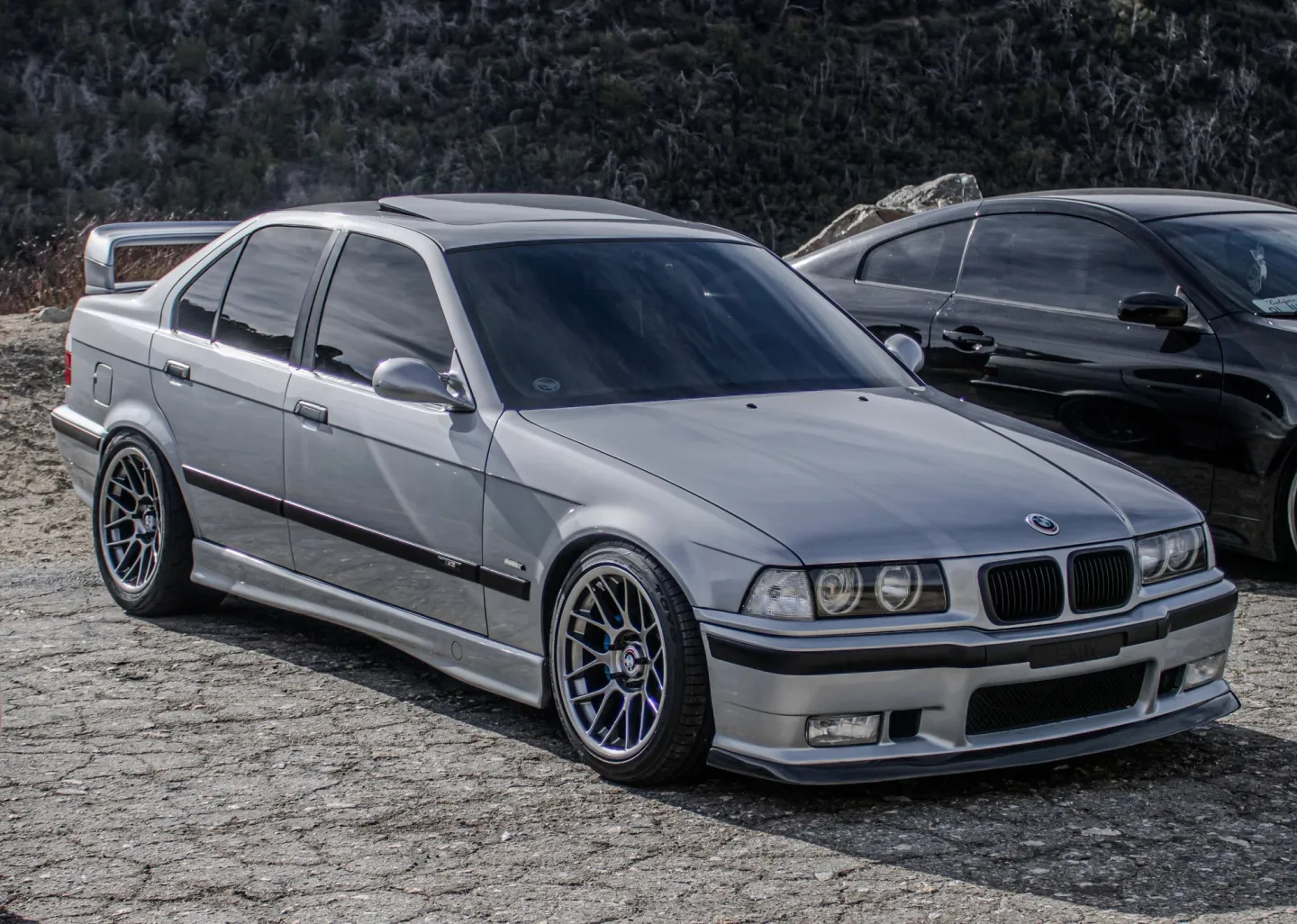BMW E36 M3 with 17" ARC-8 Wheels in Hyper Black