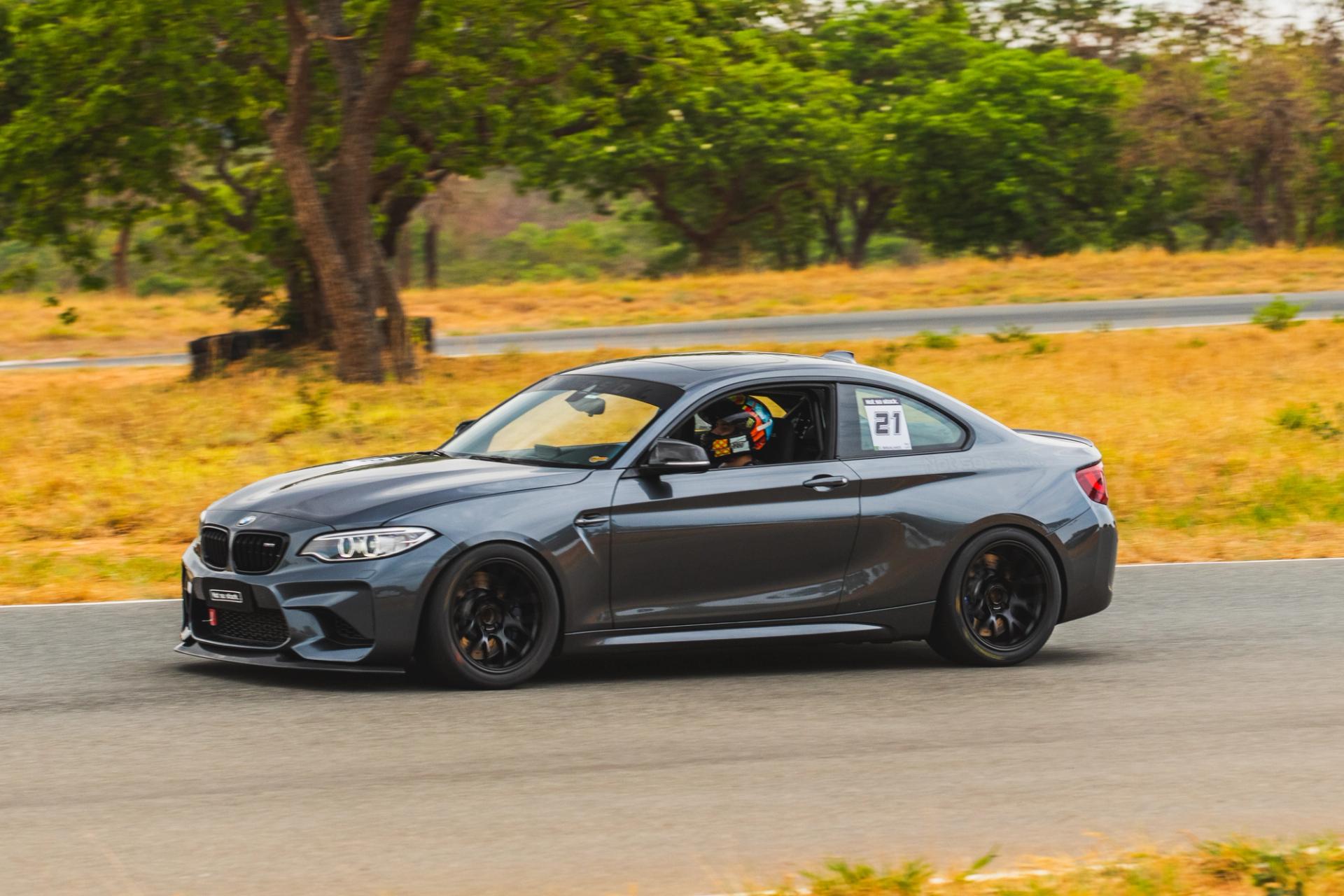 BMW F87 M2 with 18" EC-7 in Satin Black on BMW F87 - Apex Album