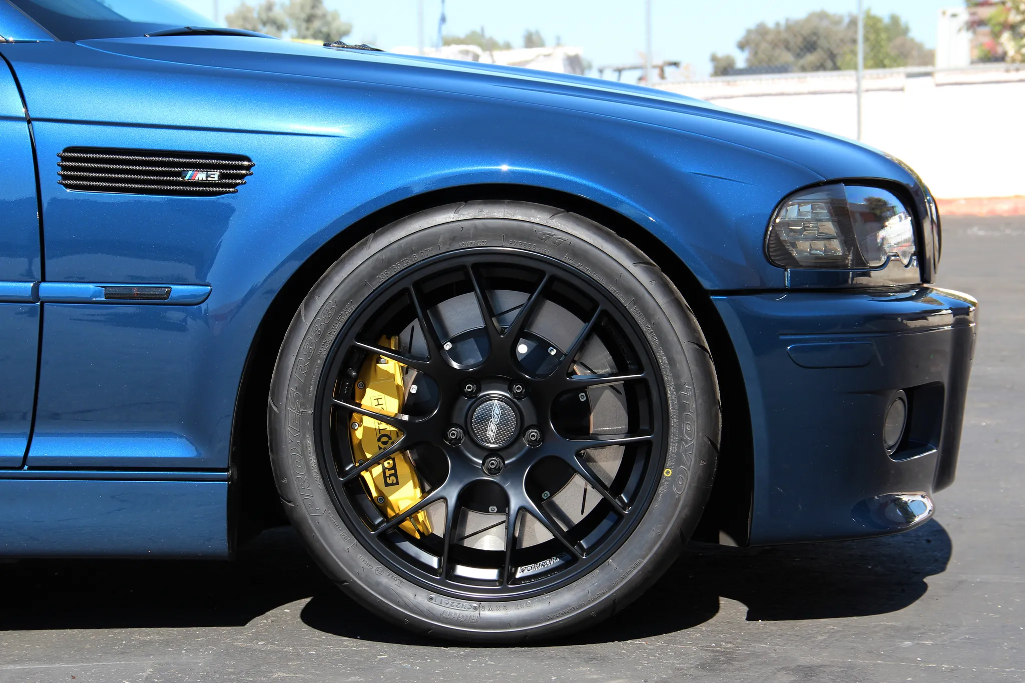 BMW E46 M3 with 18" EC-7 Wheels in Satin Black