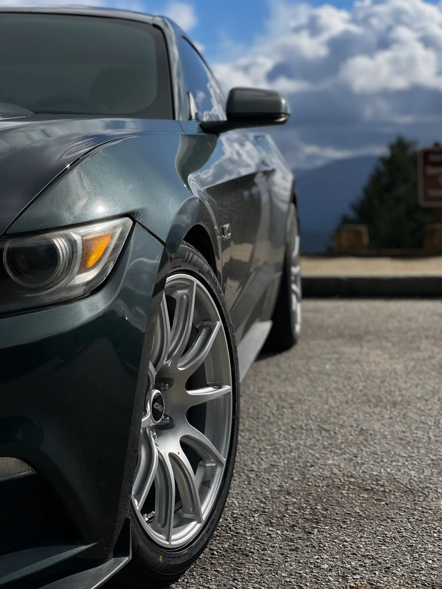Ford S550 Mustang GT with 19" SM-10 Wheels in Race Silver