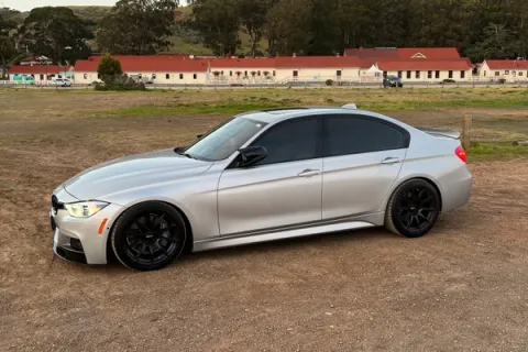 BMW F30 Sedan 3 Series with 18" SM-10 Wheels in Satin Black