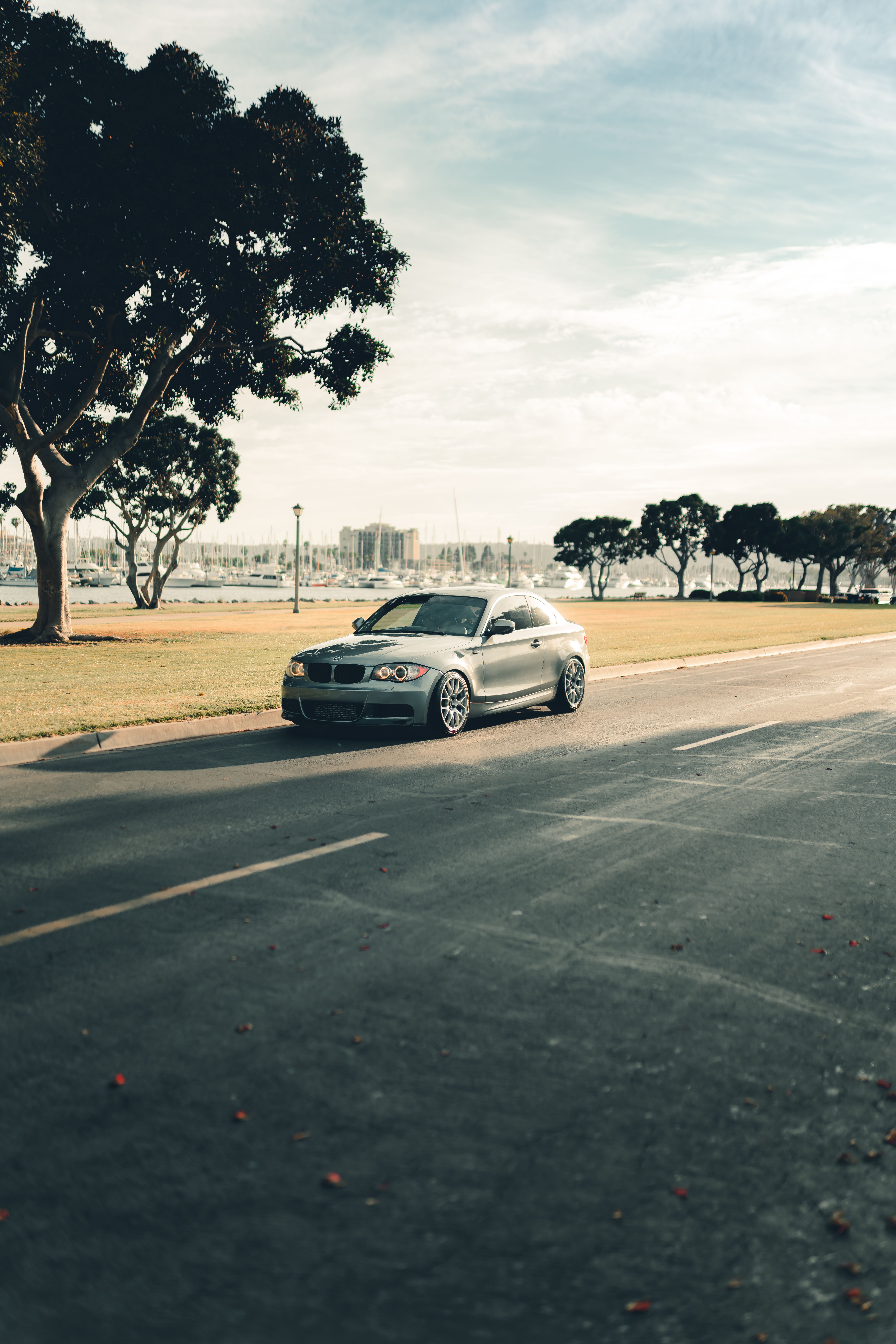 BMW E82 Coupe 1 Series with 18" EC-7 Wheels in Race Silver