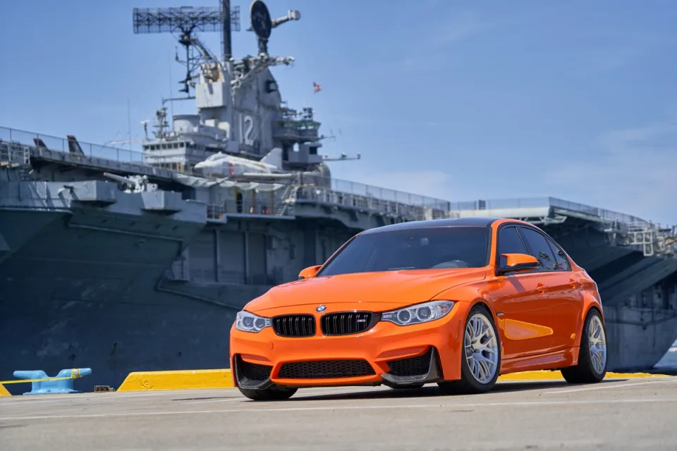 Fire Orange BMW F80 M3 With EC-7R Forged Wheels