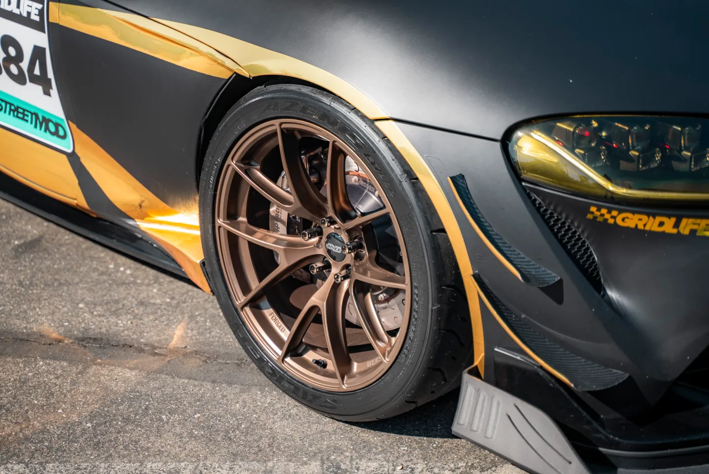 Toyota GR Supra with 19" VS-5RS Wheels in Satin Bronze