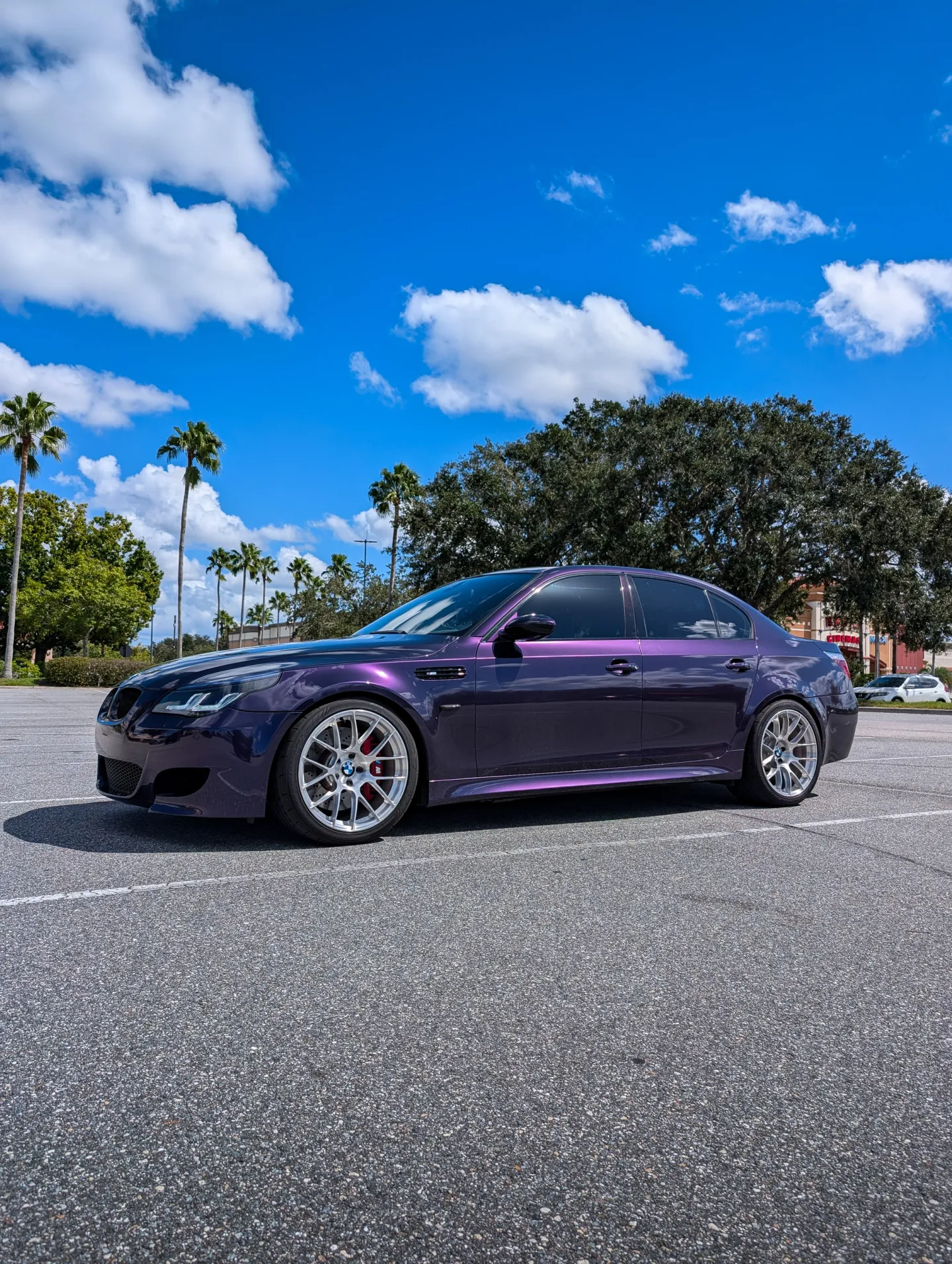 BMW E60 M5 with 19" EC-7RS Wheels in Brushed Clear