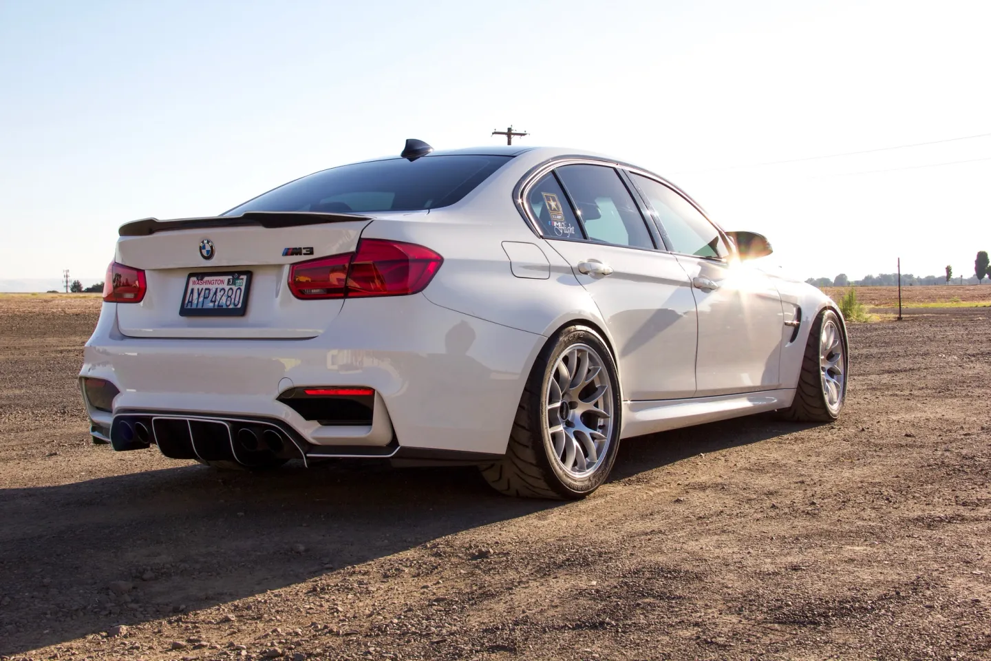 BMW F80 M3 with 18" EC-7 Wheels in Race Silver