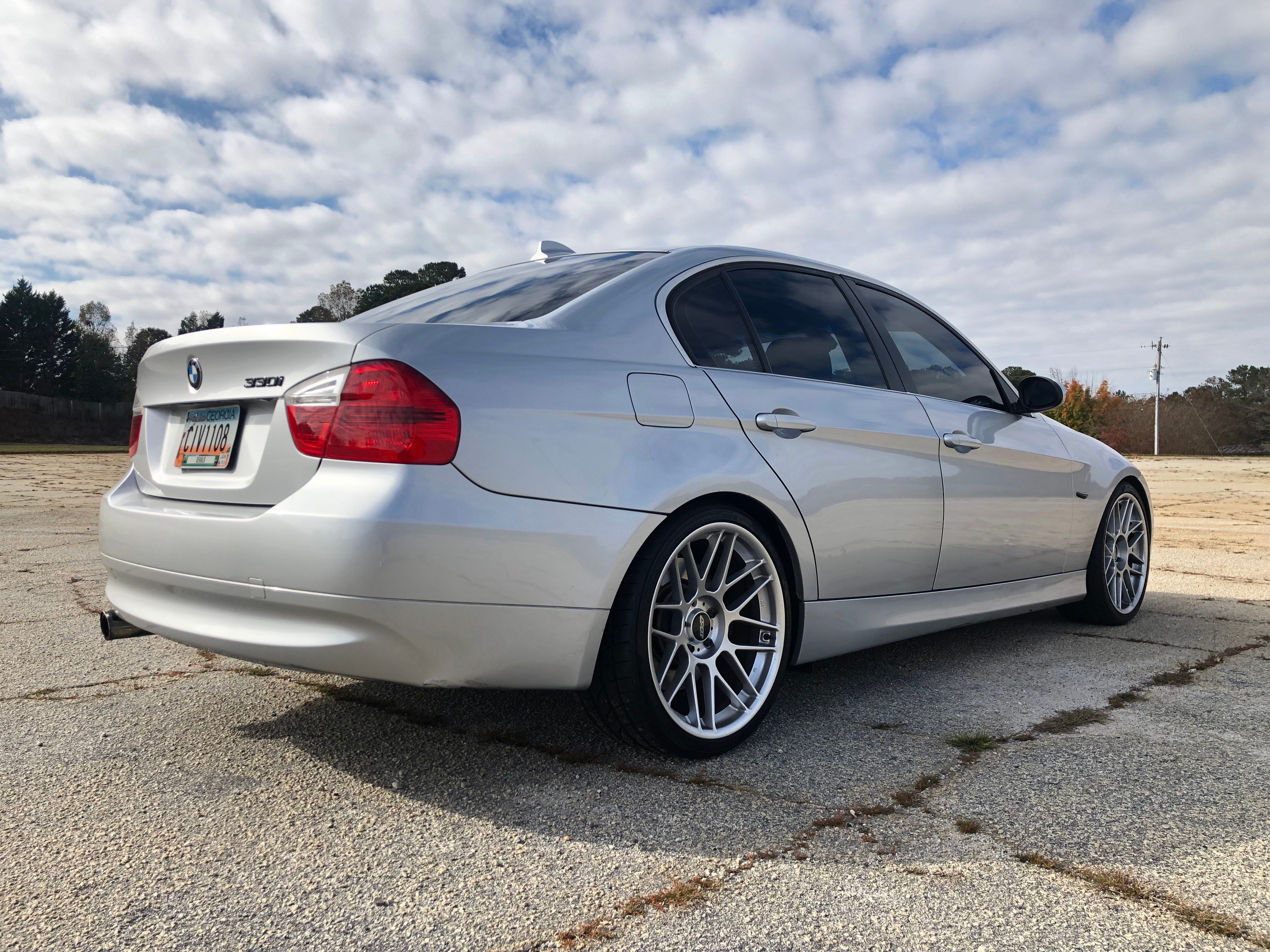 BMW E90 Sedan 3 Series with 19" ARC-8 Wheels in Hyper Silver