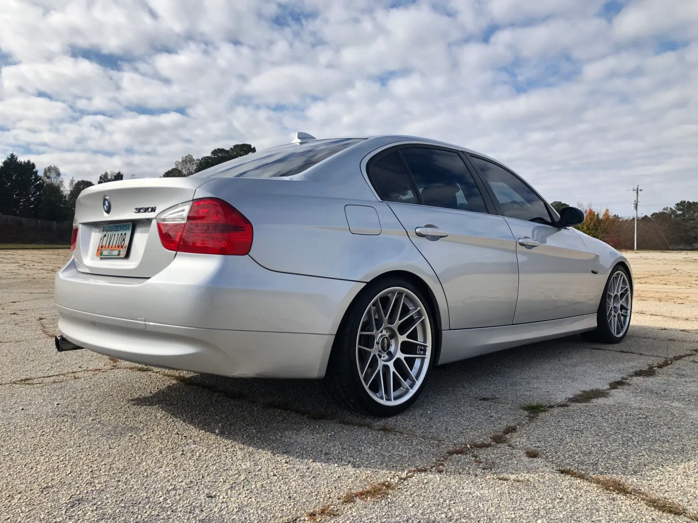 BMW E90 Sedan 3 Series with 19" ARC-8 Wheels in Hyper Silver