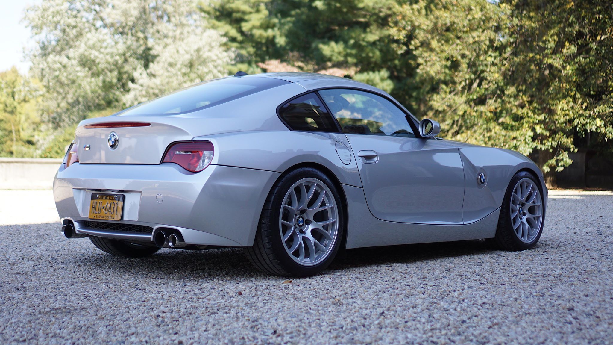 BMW E86 Coupe Z4 M with 18" EC-7 Wheels in Race Silver