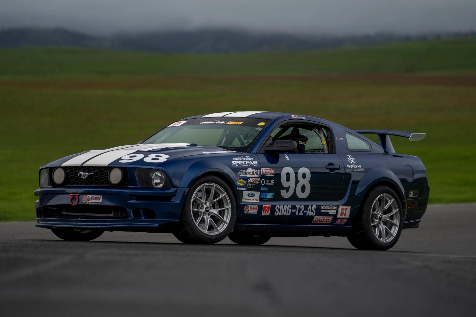 Ford S197 Mustang GT with 18" VS-5RS Wheels in Brushed Clear