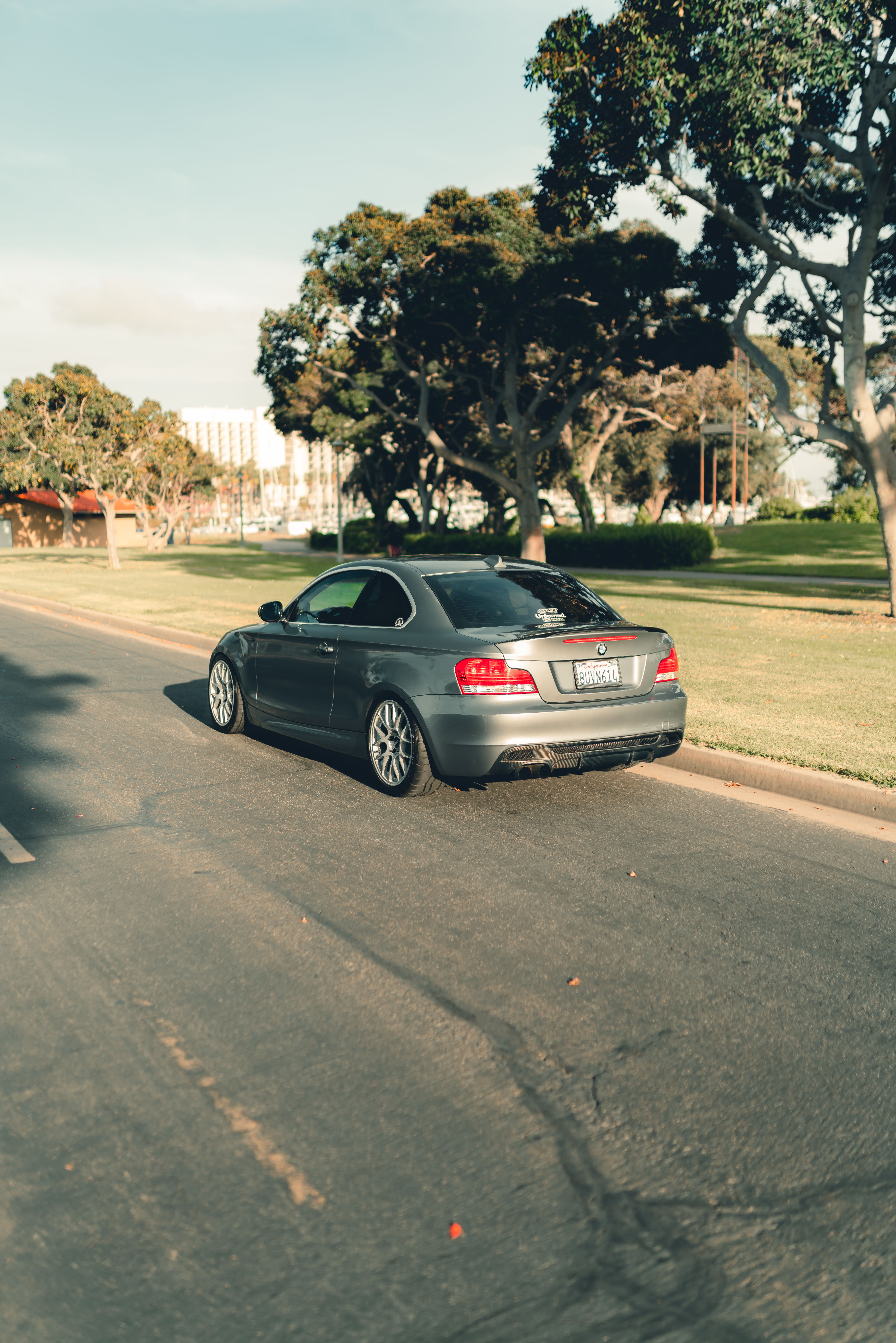 BMW E82 Coupe 1 Series with 18" EC-7 Wheels in Race Silver