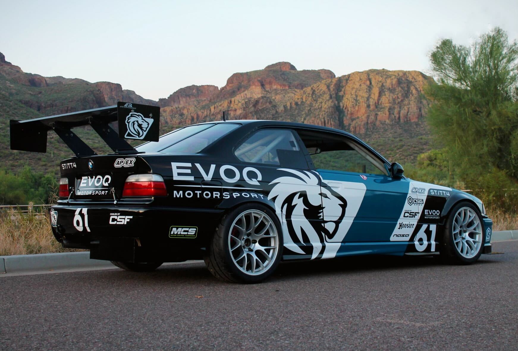 BMW E36 3 Series with 18" EC-7 Wheels in Race Silver