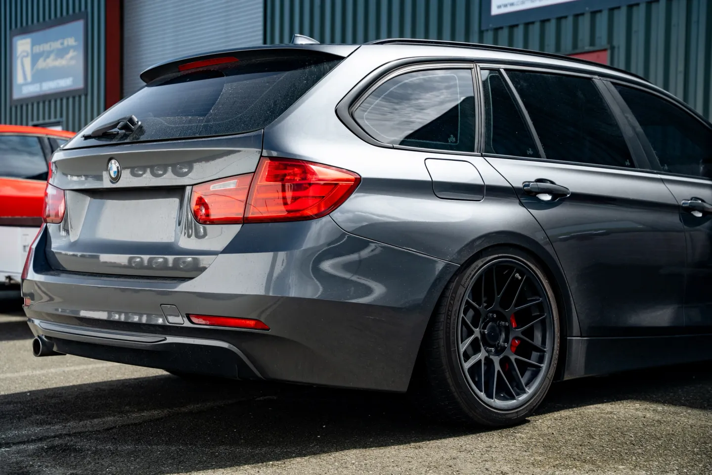 BMW F31 Wagon 3 Series with 18" ARC-8 Wheels in Satin Black