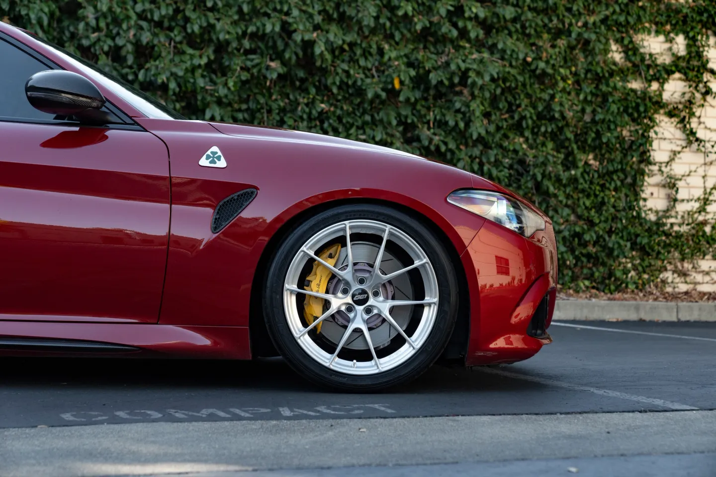 Alfa Romeo Giulia Quadrifoglio with 19" VS-5RS Wheels in Brushed Clear