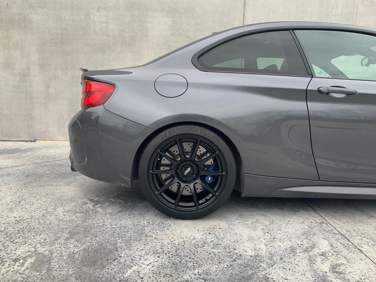 BMW F87 M2 with 18" SM-10 Wheels in Satin Black
