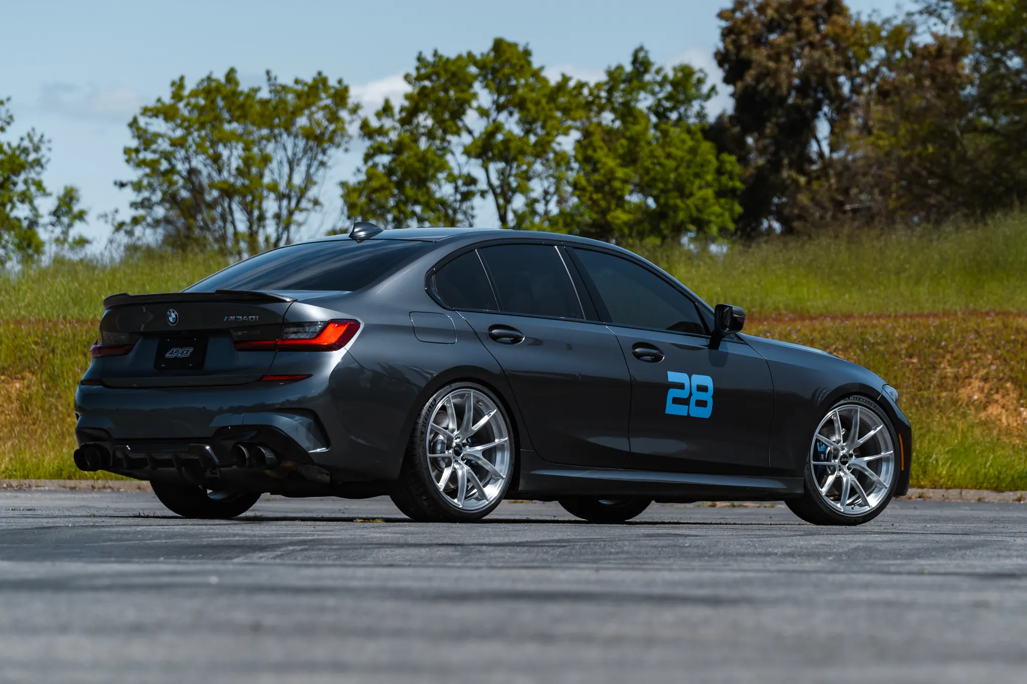 BMW G20 Sedan 3 Series with 20" VS-5RS Wheels in Brushed Clear