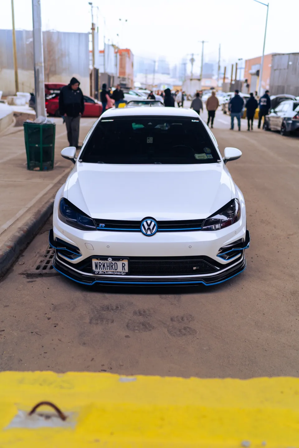 VW MK7 Golf R with 18" ML-10RT Wheels in Machined Lip Brushed Clear