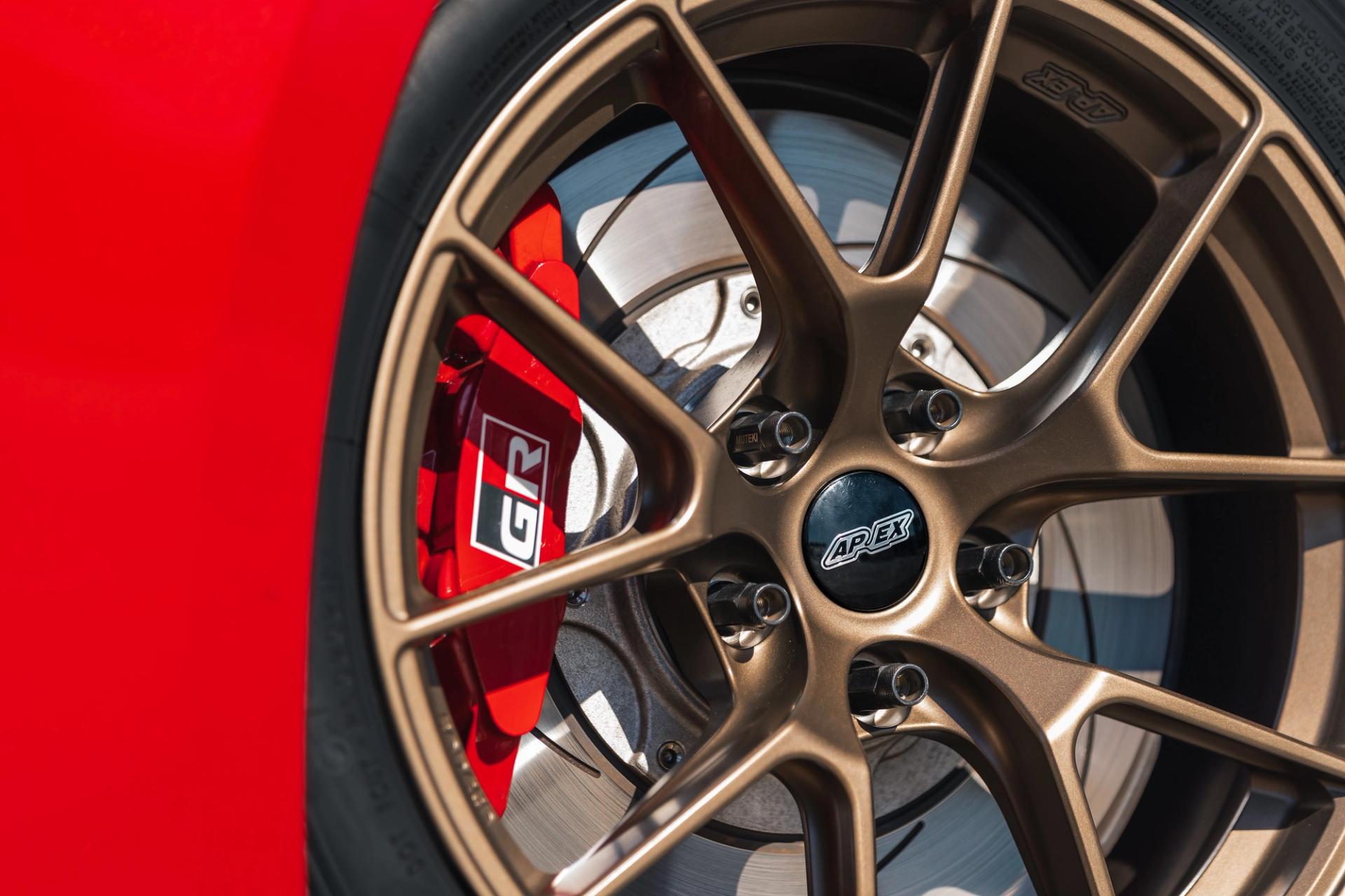 Toyota GR Corolla with 17" VS-5RS Wheels in Satin Bronze