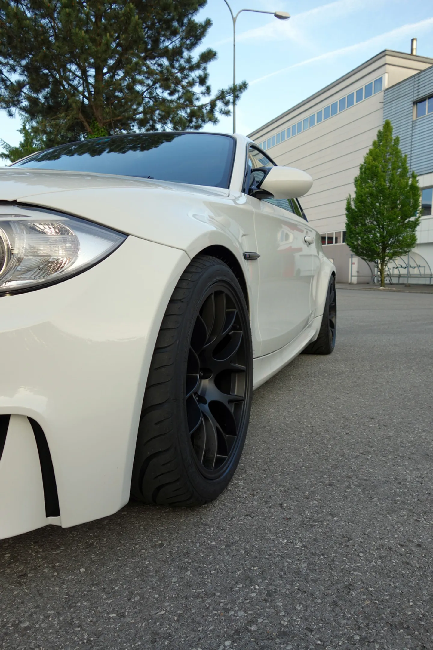 BMW E82 1M with 18" EC-7 Wheels in Satin Black