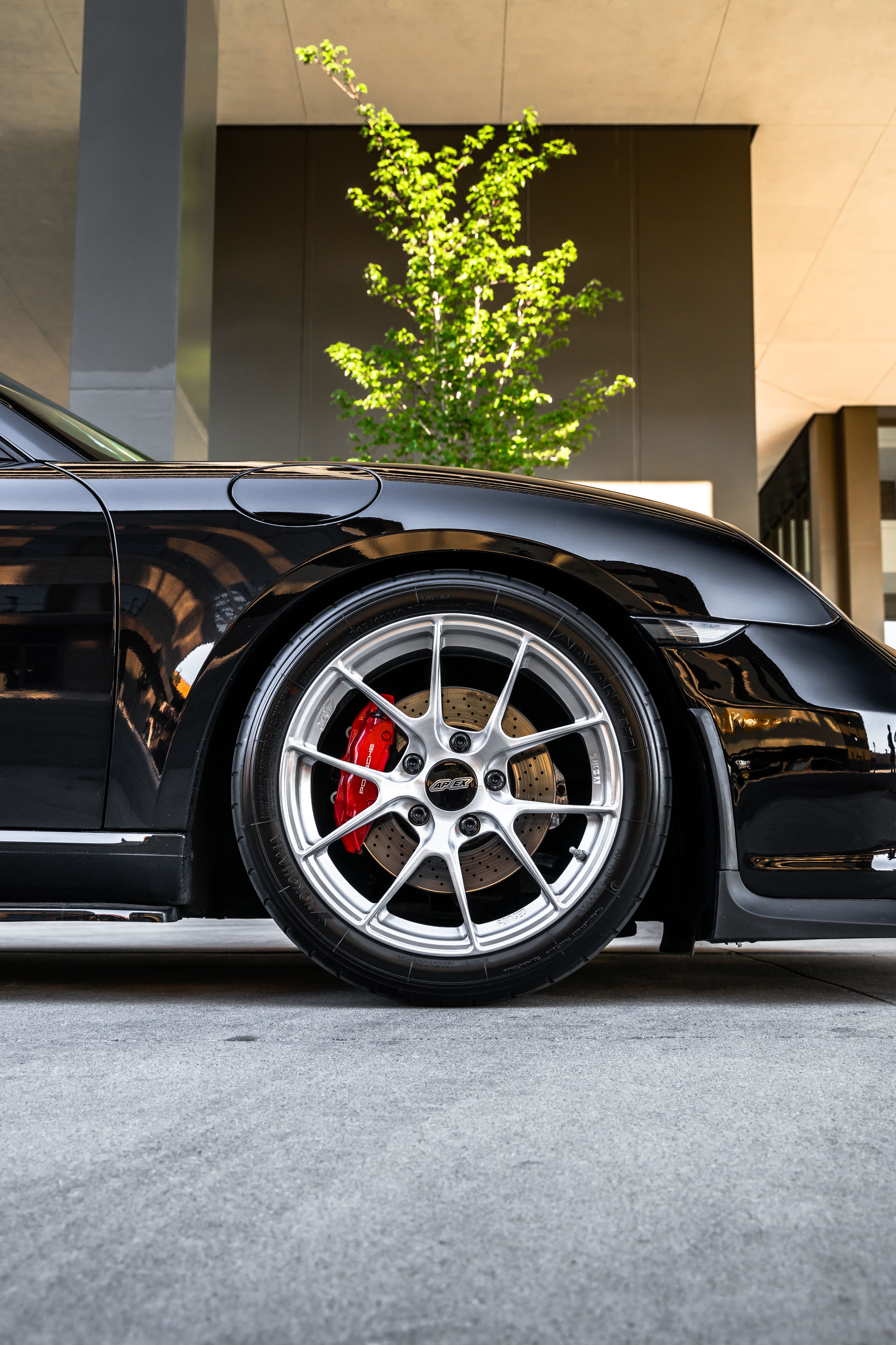Porsche 987 Cayman S with 18" VS-5RS Wheels in Brushed Clear
