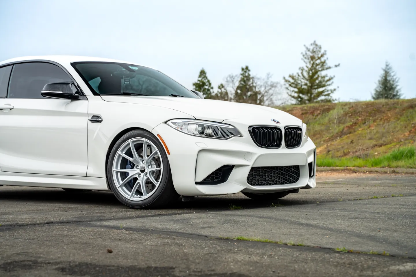 BMW F87 M2 with 18" VS-5 Wheels in Race Silver