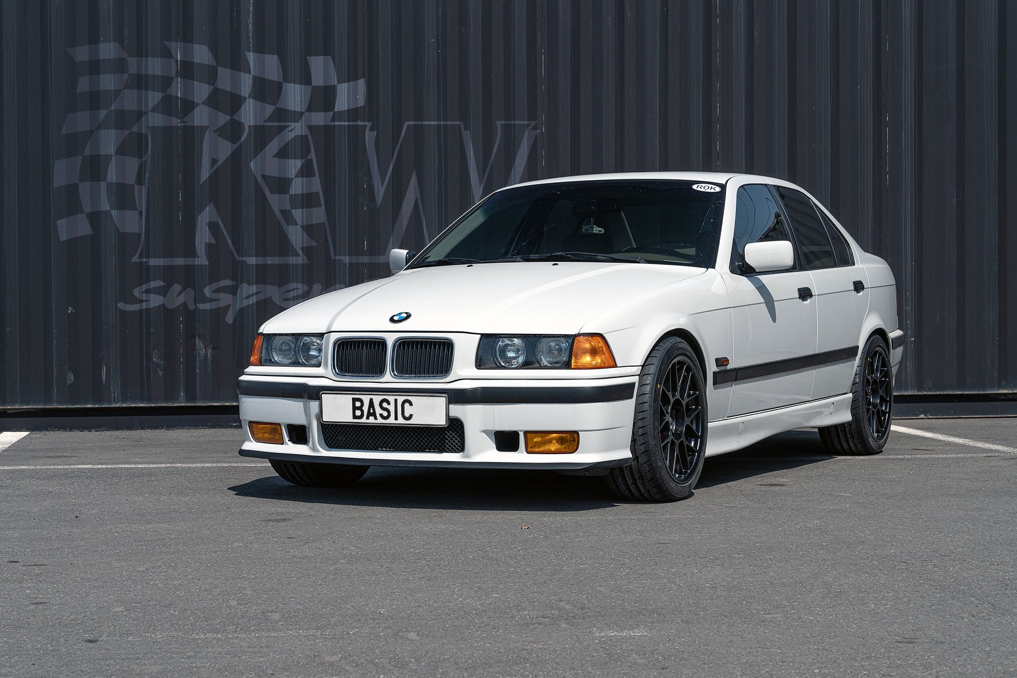 BMW E36 3 Series with 17" ARC-8 Wheels in Satin Black