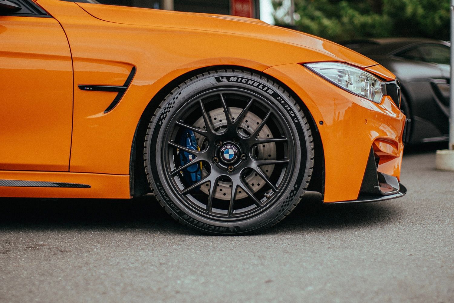 BMW F80 M3 with 18" EC-7 Wheels in Satin Black