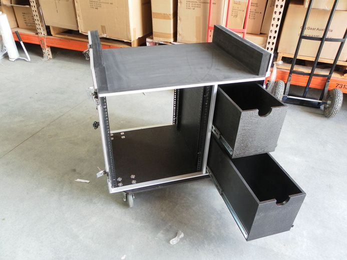 Custom Road Case For Medium Mixer and Rack Case with Drawers | Protectapack