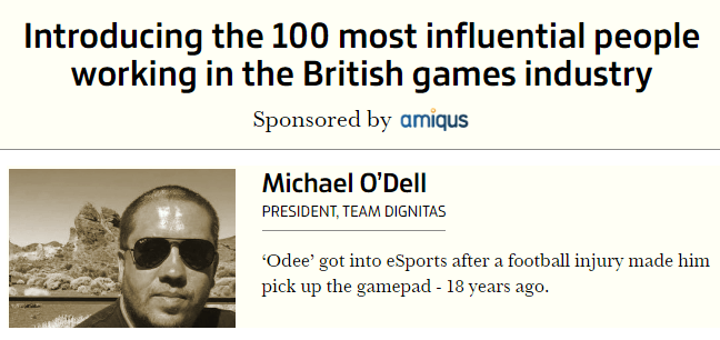 ODEE listed as one of the most influential people in the British game ...