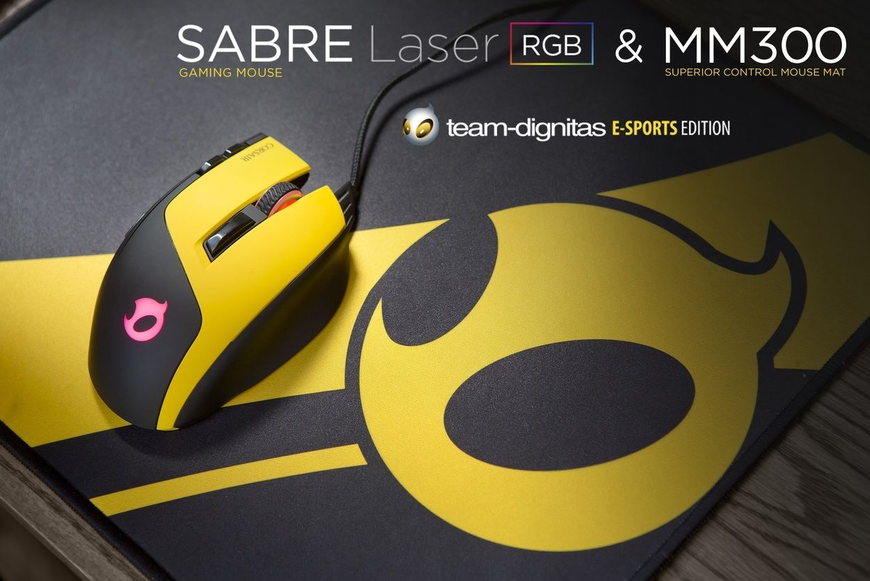 Presenting The Corsair Sabre gaming mouse and MM300 Mat - Team Dignitas ...