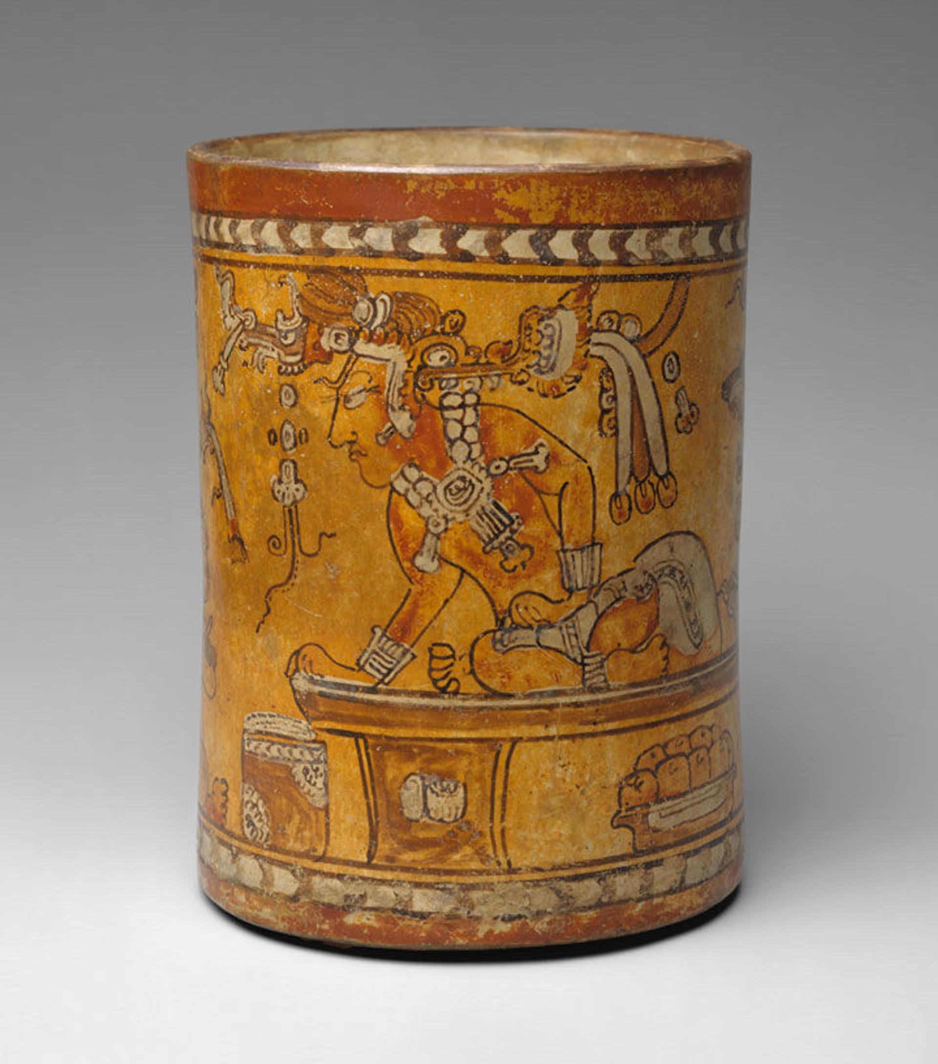 Chamá artist(s) - Vessel with throne scene - Maya - The Metropolitan ...