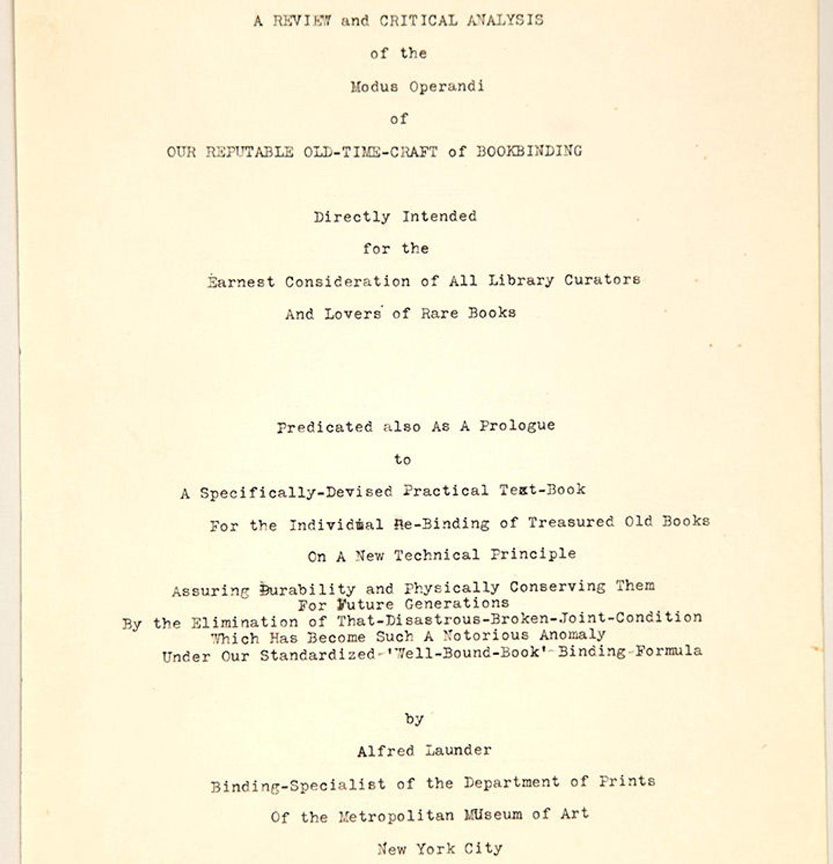 "A Well-Bound Book Mocks at Time": The Legacy of Alfred William Launder ...