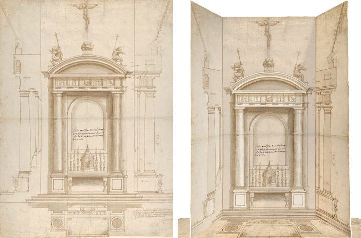 Anonymous, Italian, 16th century | Architectural Frame for Altar | The ...