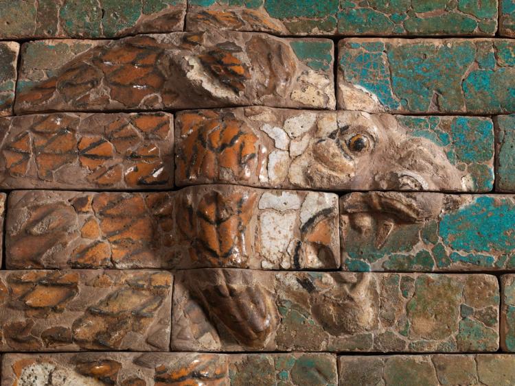 Panel with striding lion - Babylonian - Neo-Babylonian - The ...