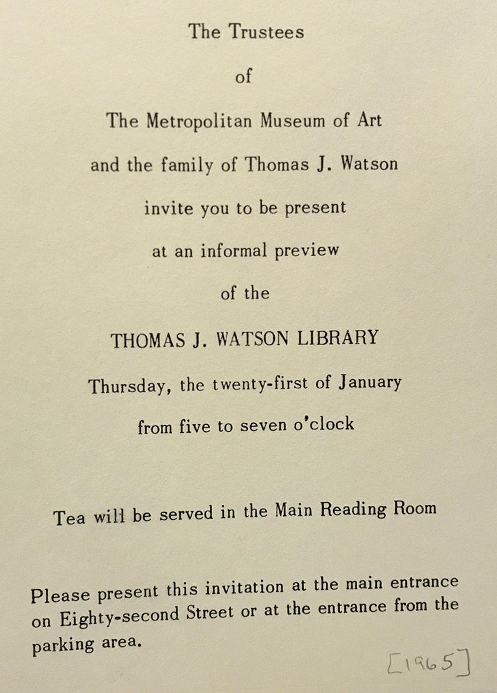 Yes, That Thomas J. Watson - The Metropolitan Museum of Art