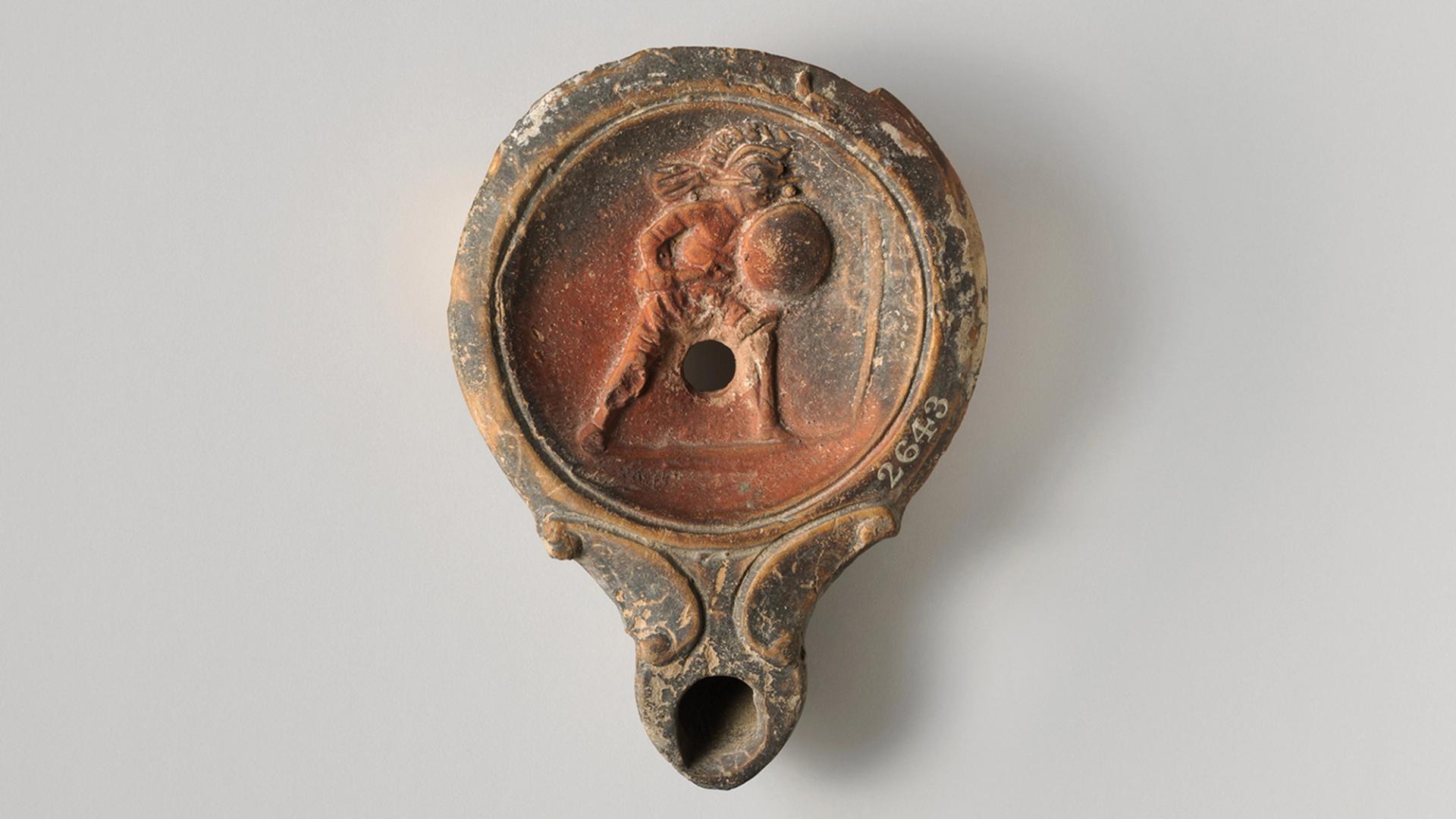 Glass gladiator cup - Roman - Early Imperial, Neronian or early Flavian ...