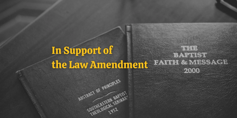 In Support of the Law Amendment: A Call to Confessional Fidelity | The ...