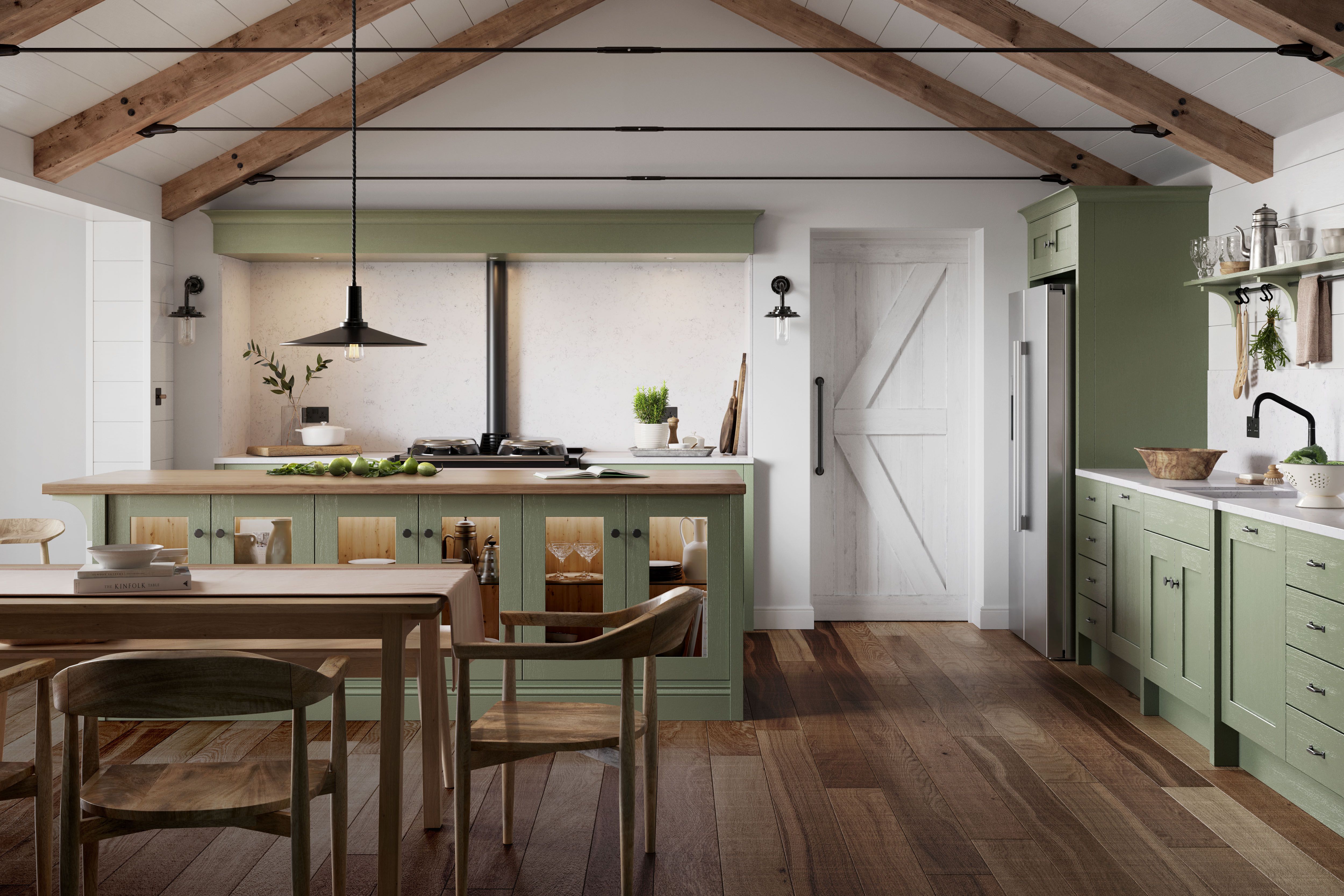 Opus High Gloss Graphite Kitchen CGI