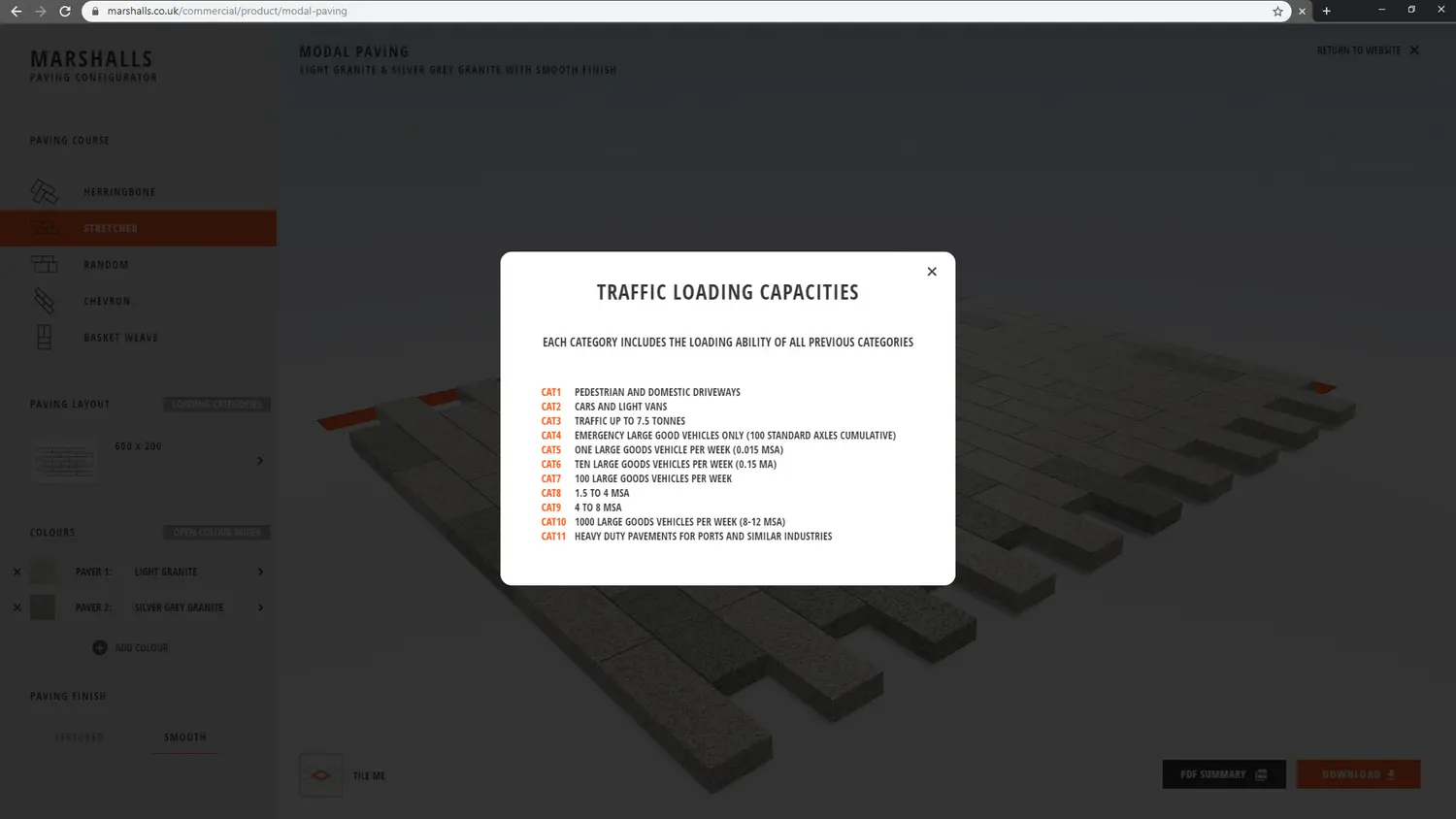 Marshalls Modal Configurator