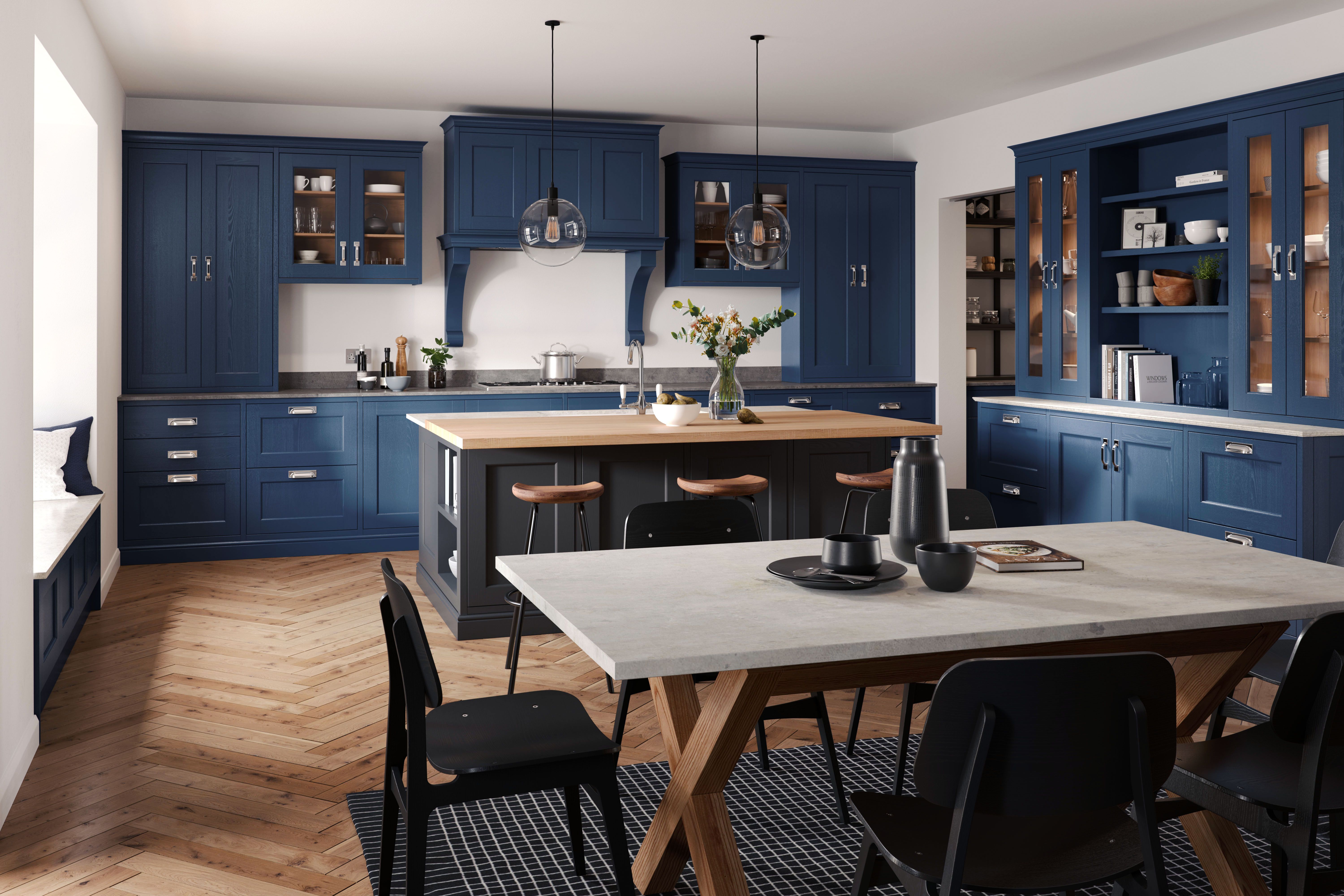 Opus High Gloss Graphite Kitchen CGI